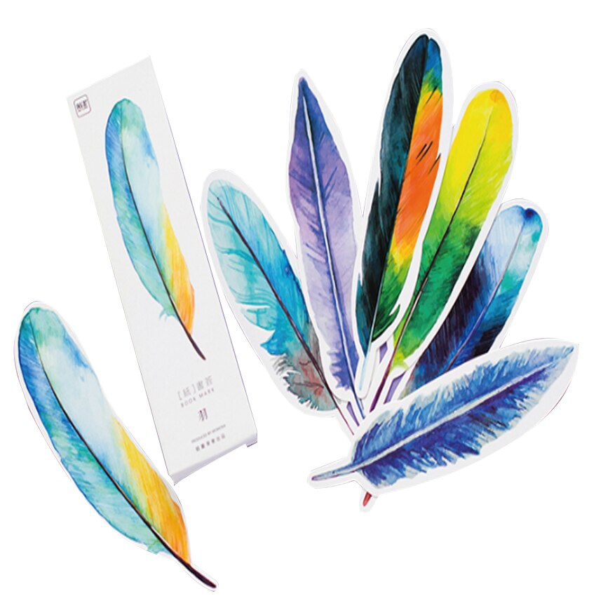 10packs/lot Colorful Feather Birds In Memory Bookm... – Grandado