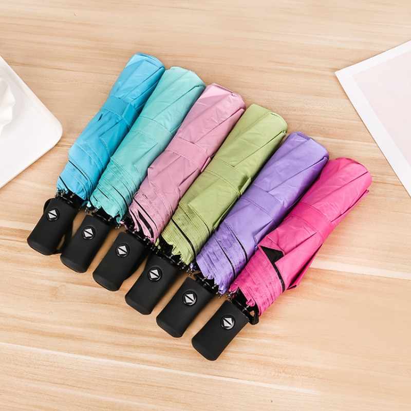 6 Colors Fully Automatic Women Small Umbrellas Par... – Grandado