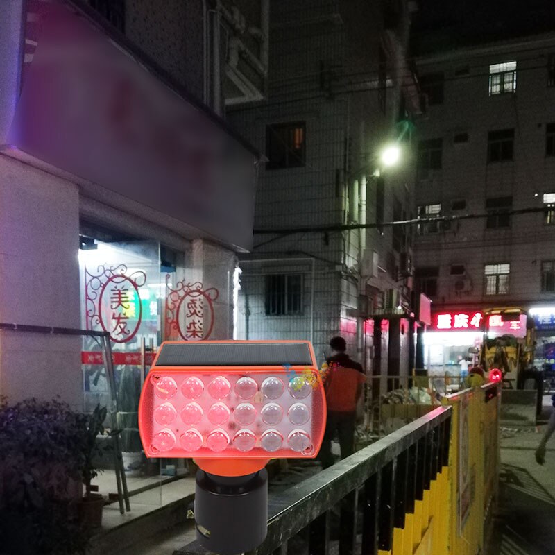Safety sign flashing solar power LED road work tra... – Grandado