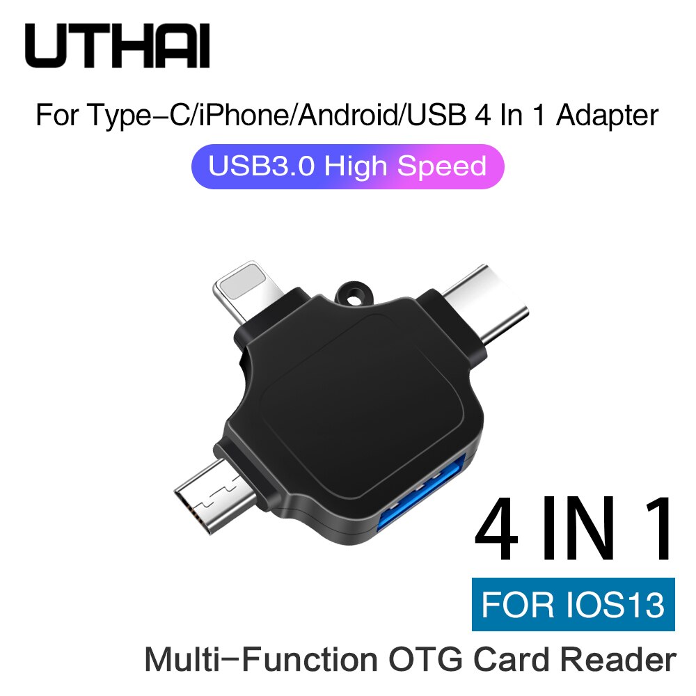 UTHAI-adaptador C66 para iPhone Android tipo-c USB... – Grandado