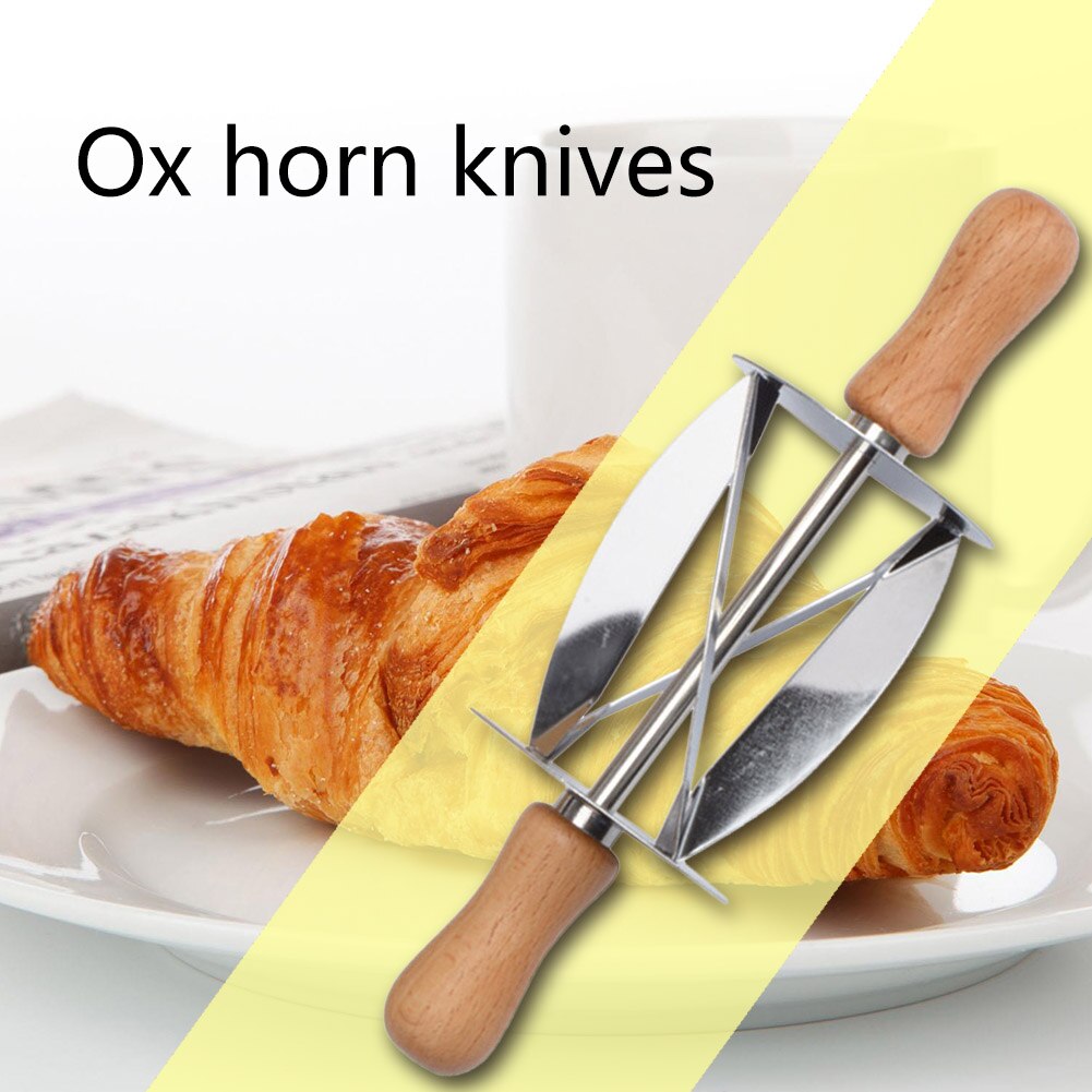 Croissant Cutter Wooden Handle Bread Pastry Wheel ... – Grandado
