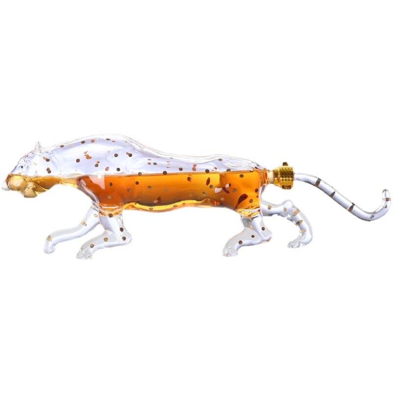 Lead-free clear 750ml animal Leopard shaped whiske... – Grandado
