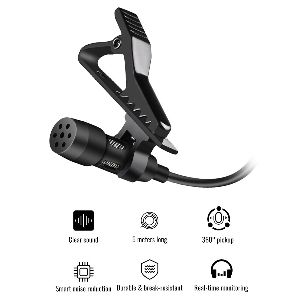 TAKSTAR TCM-400 Clip-on Lavalier Microphone Omnidi... – Grandado