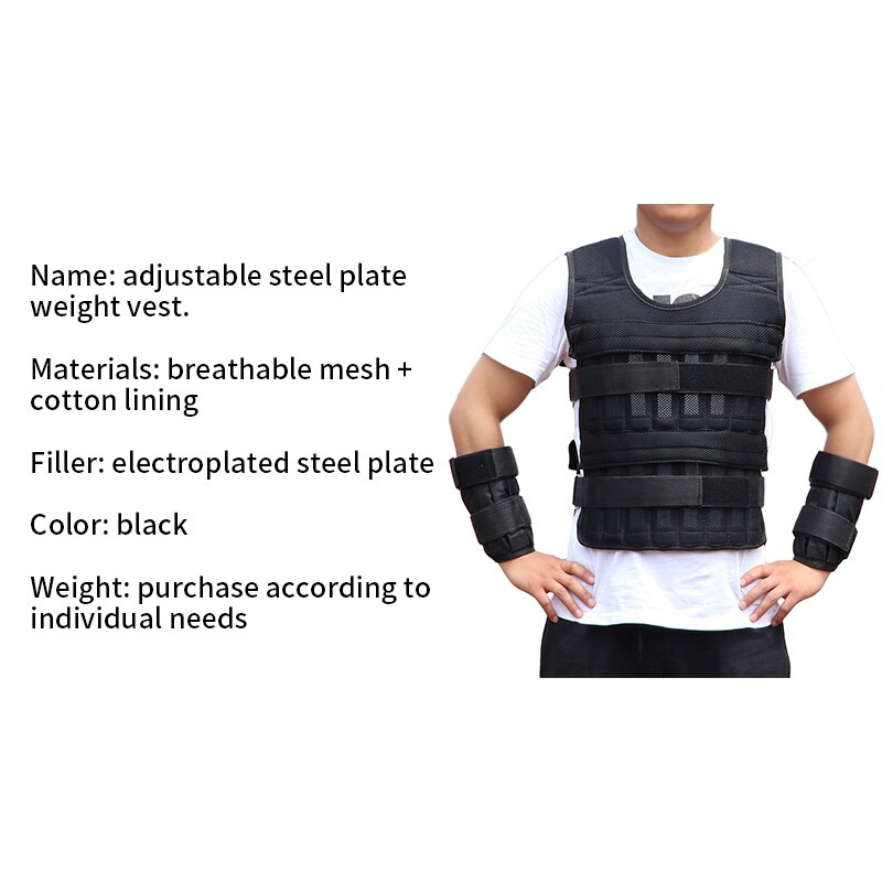 Adjustable Weighted Vest Loading Weight Waistcoat ... – Vicedeal