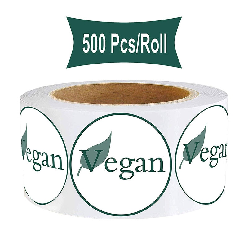 Vegan Food Rotation Labels 1.5 Inch - Round Circle... – Vicedeal