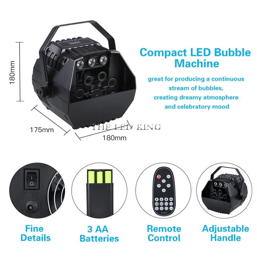 LED RGB 60W bubble machine Automatic Bubble Machin... – Vicedeal