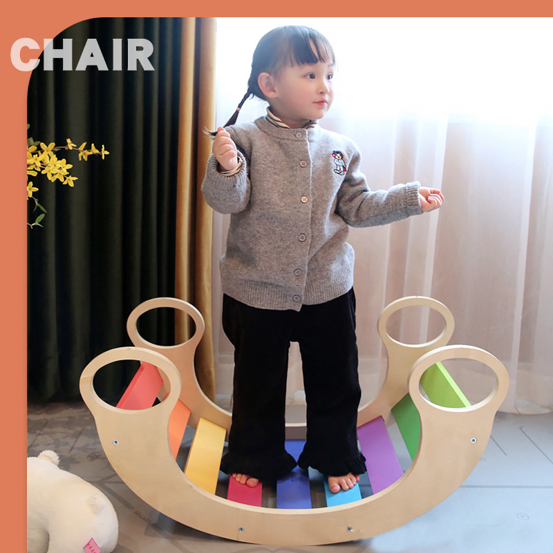 LazyChild Rainbow Rocking Chair Wooden Baby Chair ... – Grandado