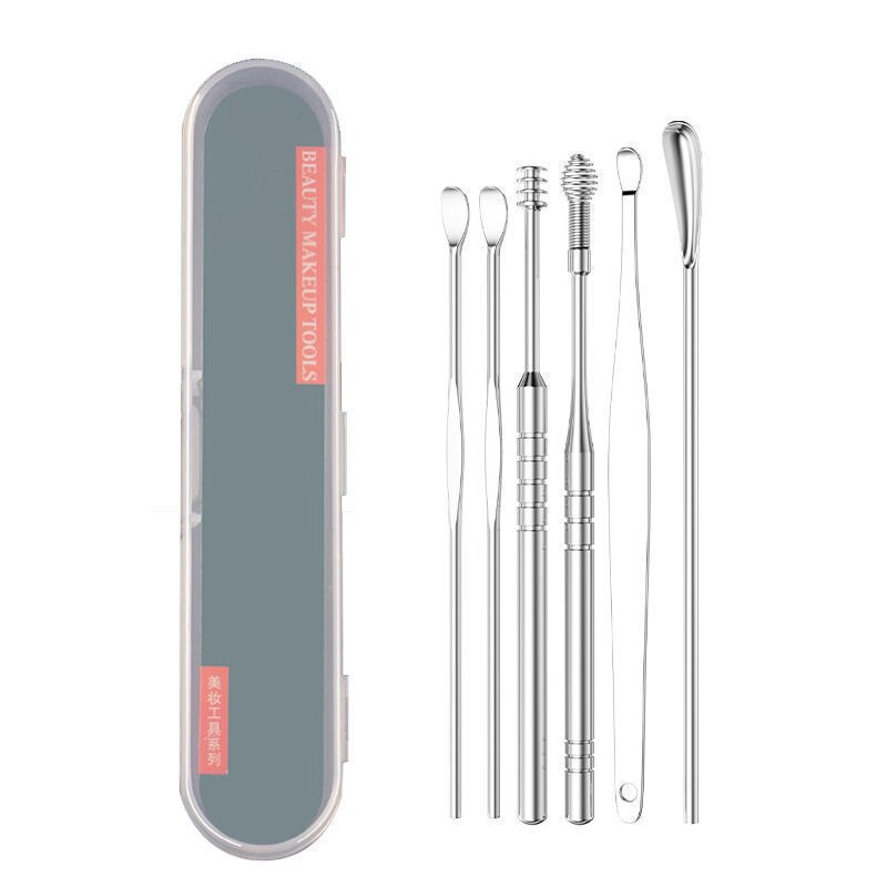6/7 piece set of stainless steel earwax collector ... – Grandado