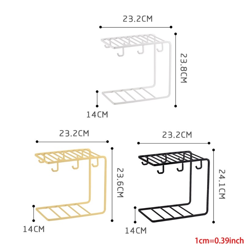 Coffee Cup Plates Iron Rack Iron Drain Shelf Cup H... – Grandado