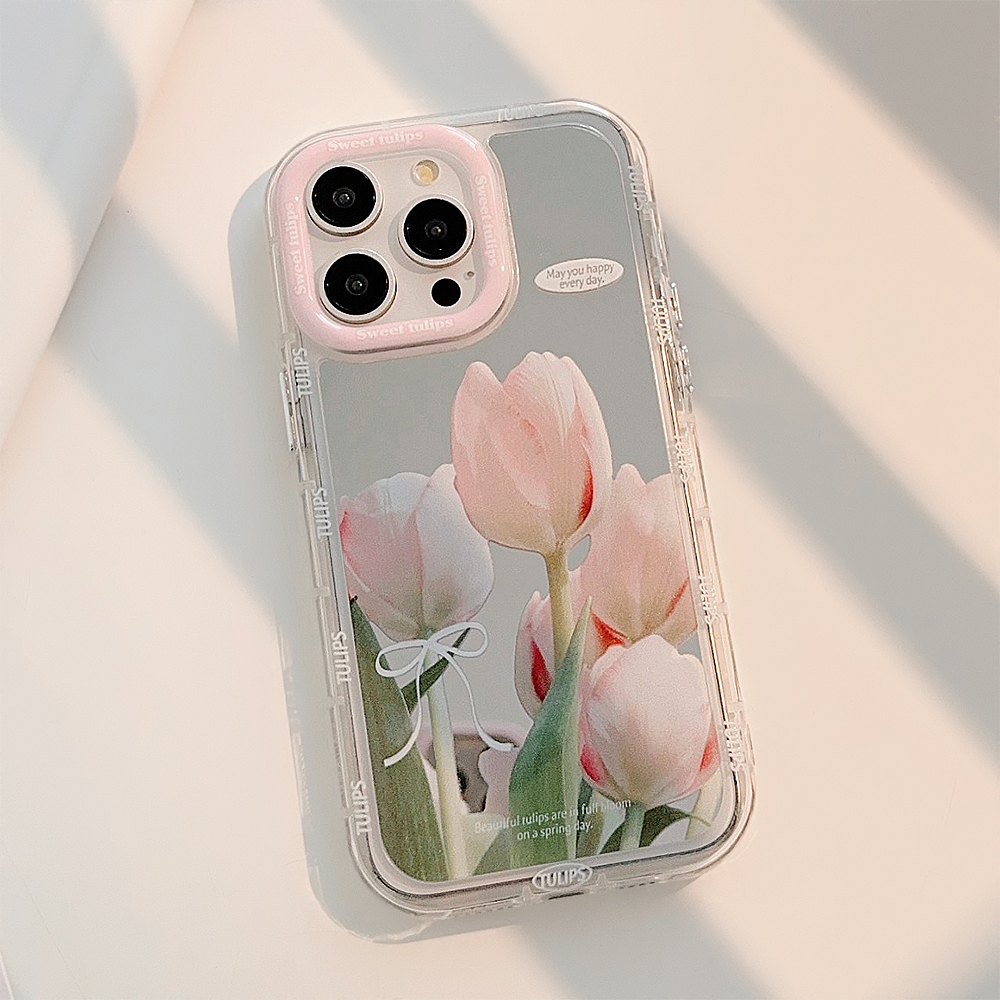 INS Stylish Mirror Tulip Phone Case For iphone 15 ... – Grandado