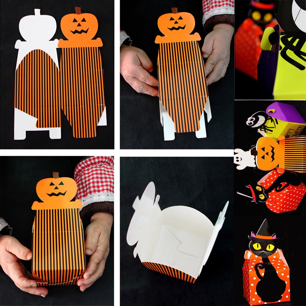 3/6pcs Halloween Paper Treat Boxes Trick or Treat ... – Grandado