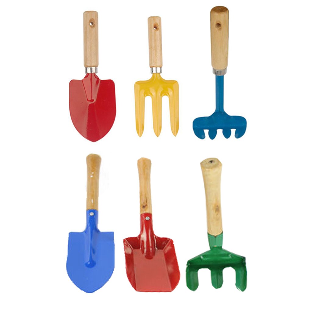 3Pieces Children Kids Garden Tools Set Rake Wood H... – Vicedeal