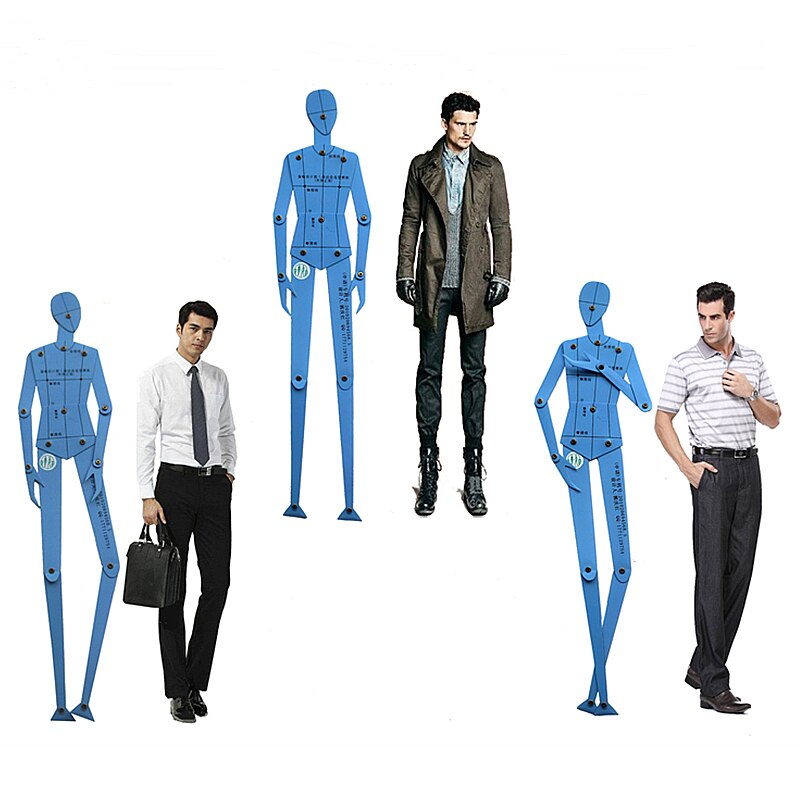 Ruler Set Clothing Human Body Drawing Template Men... – Vicedeal