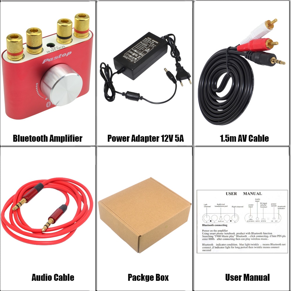 F900 Audio Ontvanger 50W * 2 100W met 12V 5A Voedi... – Vicedeal