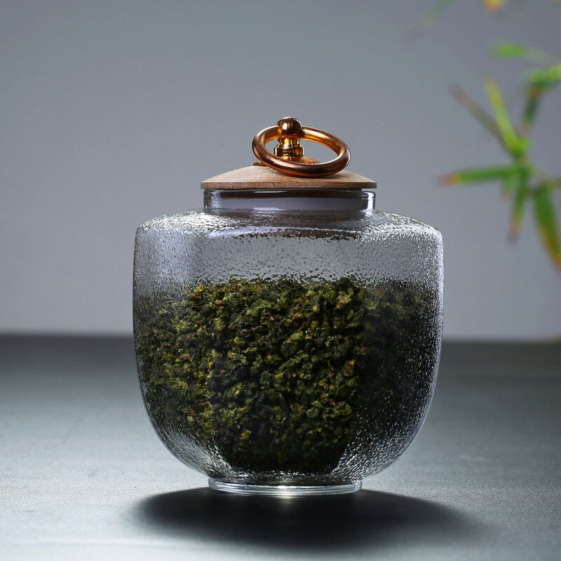 Sealed glass can kitchen storage can glass tea can... – Grandado