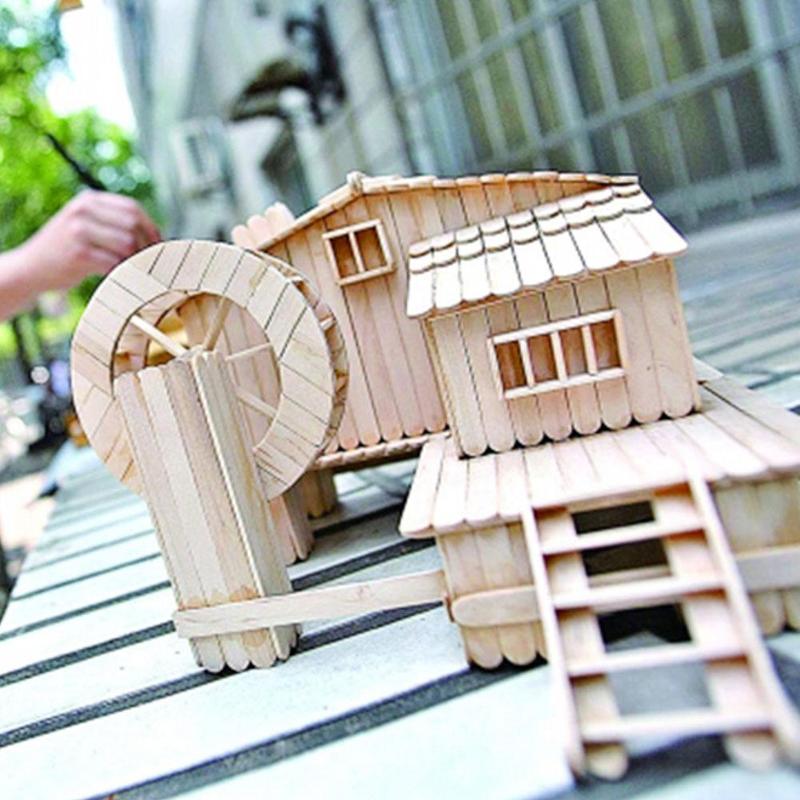 1pc Popsicle Sticks Craft Ice Cream Sticks Wooden ... – Vicedeal