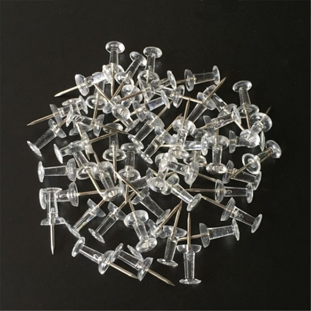 500pcs/lot Clear Push Pins Transparent Plastic Thu... – Grandado