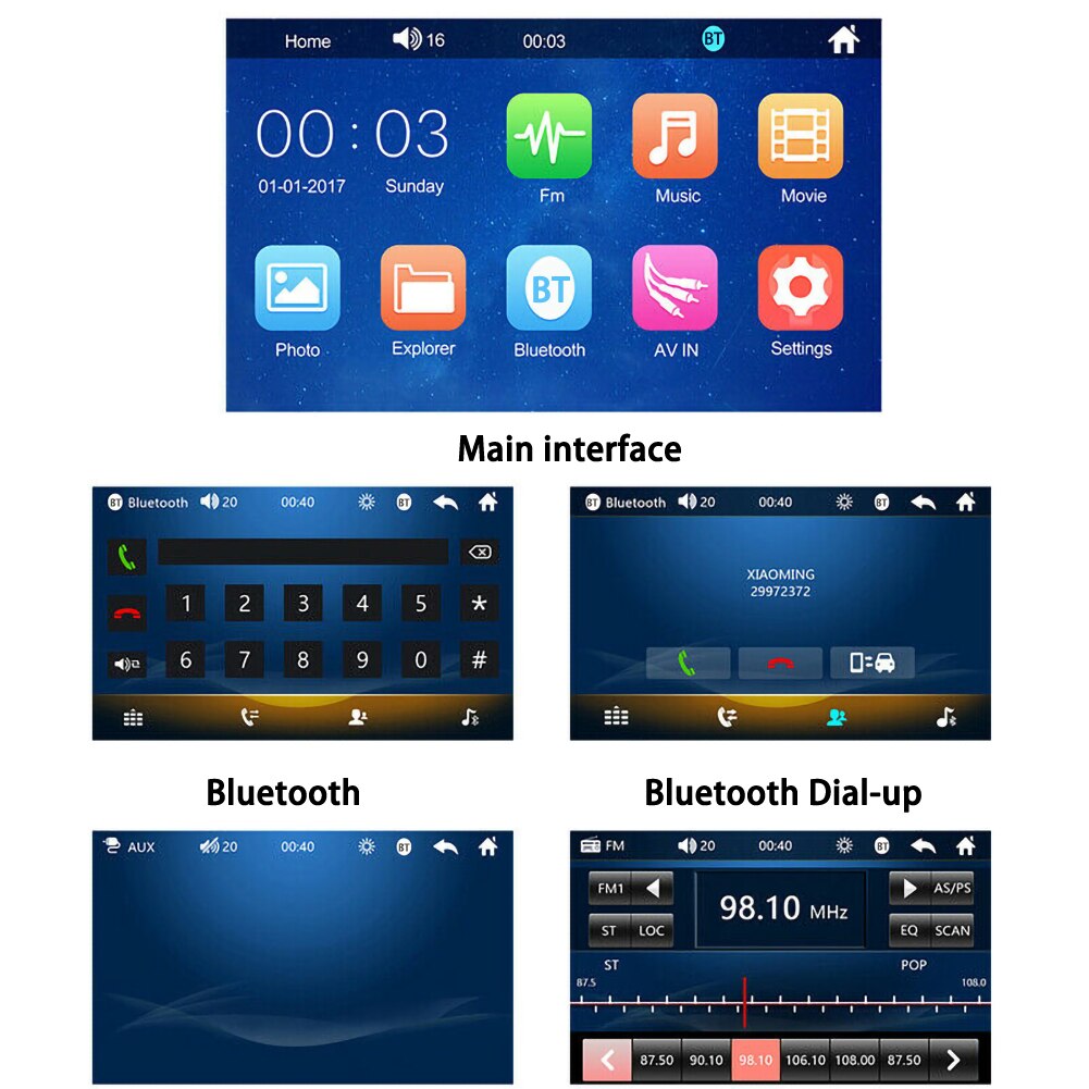 Touch Screen Car Radio Din 4.1” Bluetooth Audio Vi... – Vicedeal