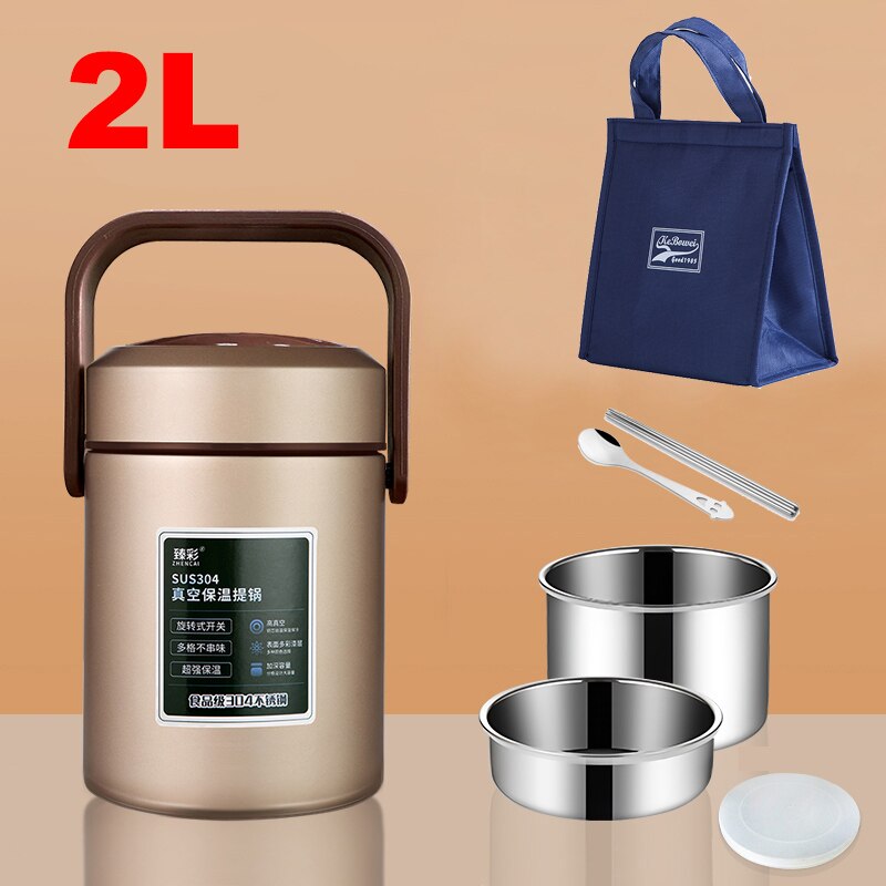 12 Hours Thermal Bento Box Leakproof Large 1.6L 2L... – Grandado