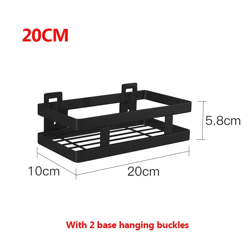 Black Wall Shelves for Kitchen 20-50cm Bracket Sto... – Grandado