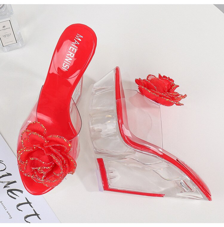 14CM Ultra High Heels Hochzeit Frauen Pumpt Blumen... – Grandado