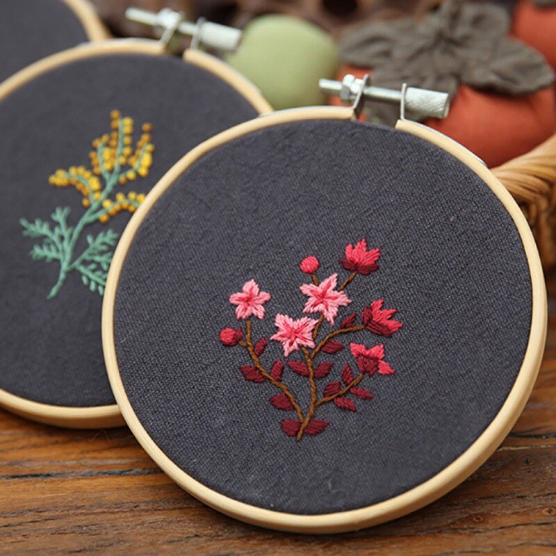 Plant Flower Pattern DIY Embroidery Material Packa... – Grandado
