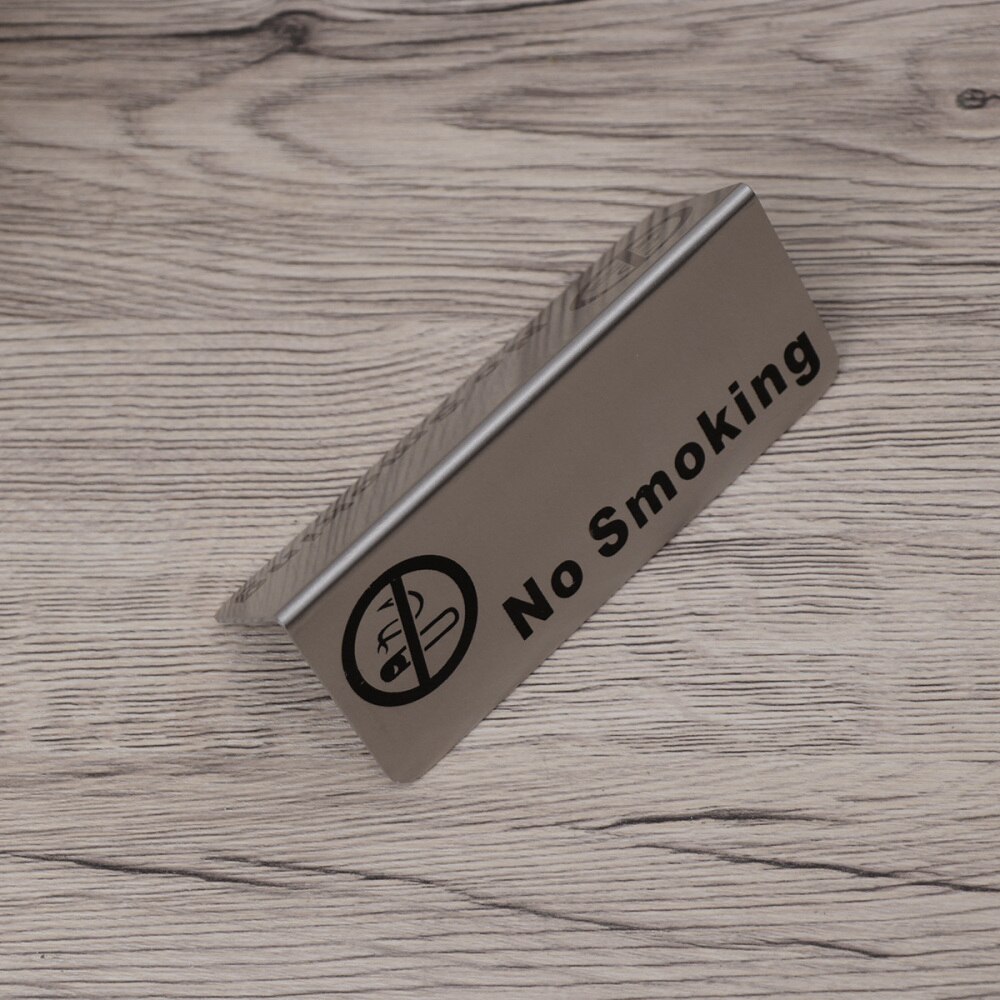 Stainless Steel Smoking Sign Double Side Table Smo... – Grandado