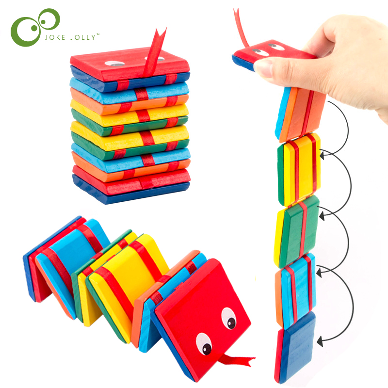 12pcs Magic Flip Folding Wooden Snake Blocks Class... – Vicedeal