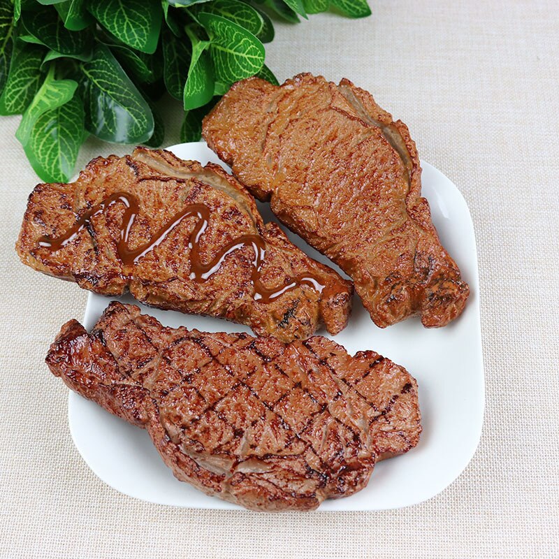 Artificial PVC Simulated Steak Model Roast Restaur... – Vicedeal