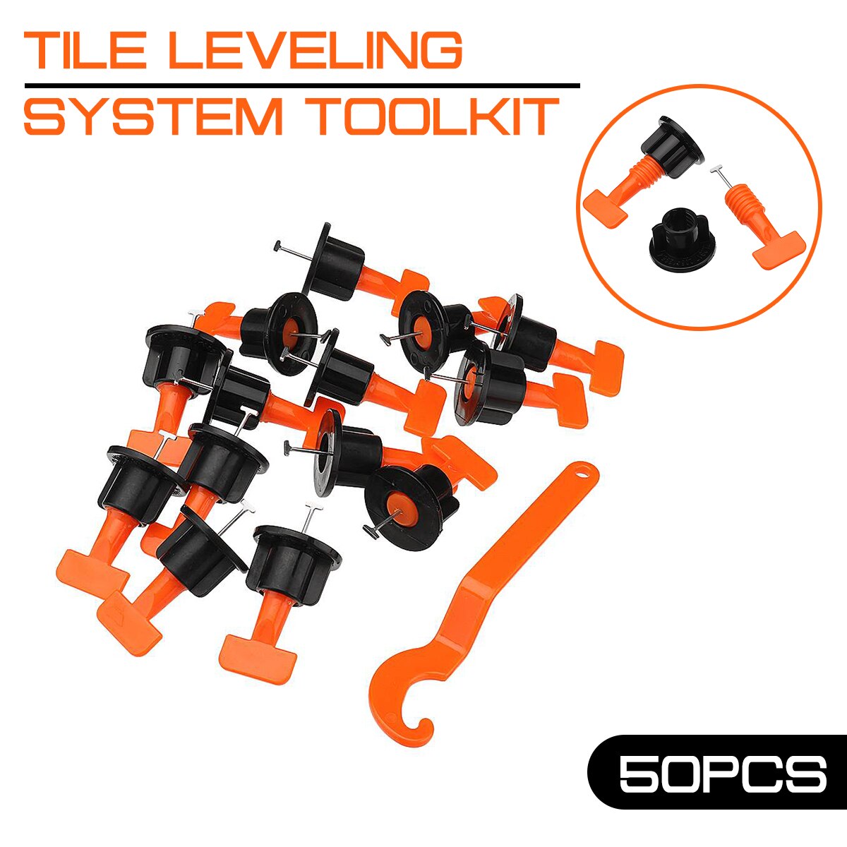 50PCS Tile Leveling System Toolkit Level Wedges Al... – Vicedeal