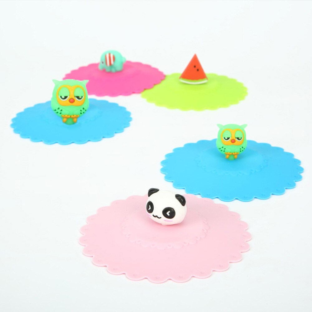 5pcs Suction Silicone Airtight Seal Cup Cover Lid ... – Vicedeal