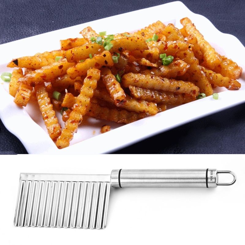Multipurpose Potato Wavy Cutter Stainless Steel Ga... – Vicedeal