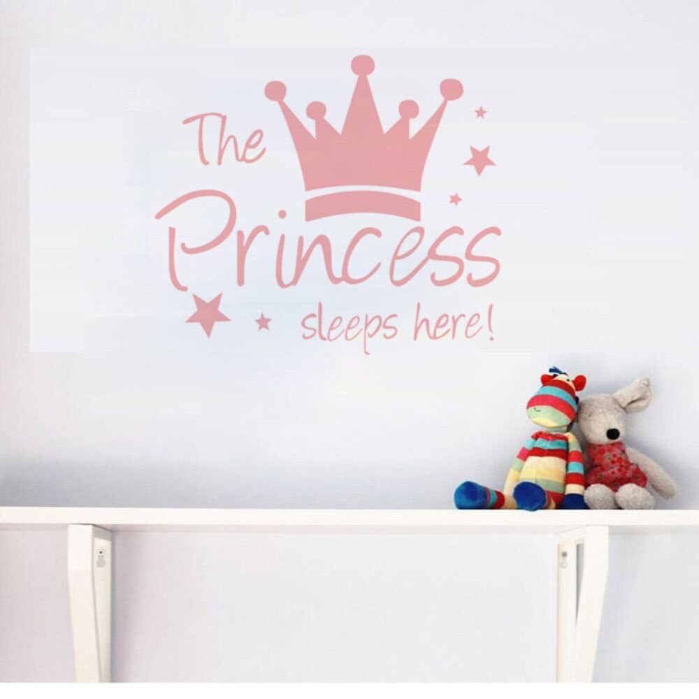 The Princess or Prince Wall Sticker Girls Boys Roo... – Grandado