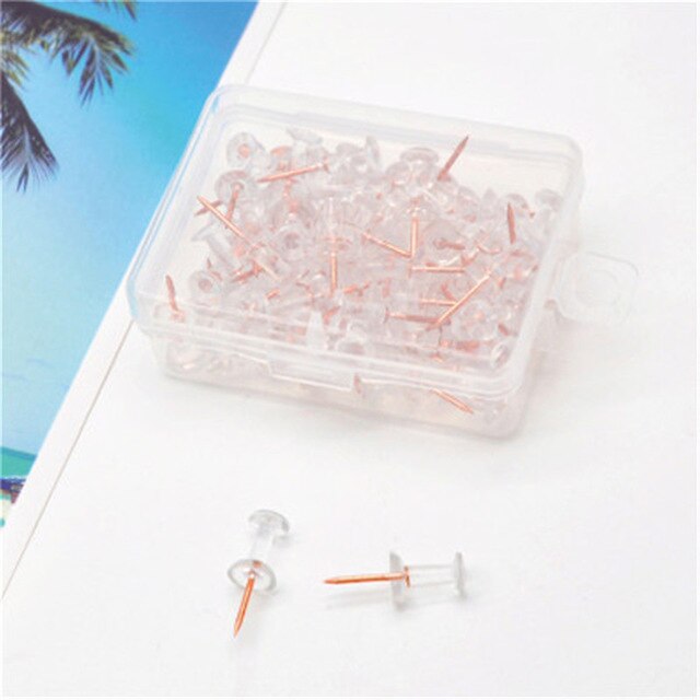 100pcs/box Acrylic Metal Map Tacks Push Pins Acryl... – Vicedeal