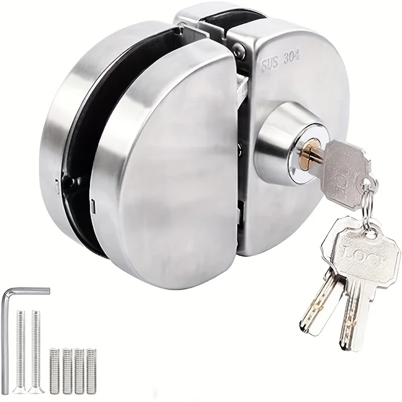 Glass Door Lock 304 Stainless Steel Sliding Glass ... – Vicedeal