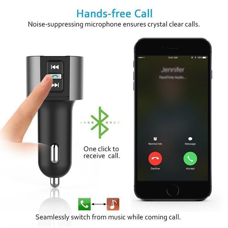 Car Wireless 5V Bluetooth FM Transmitter MP3 Radio... – Vicedeal