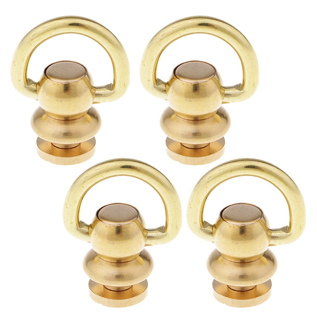 4Pcs Metalen Bal Post Met D Ring Klinknagel Stud N... – Grandado