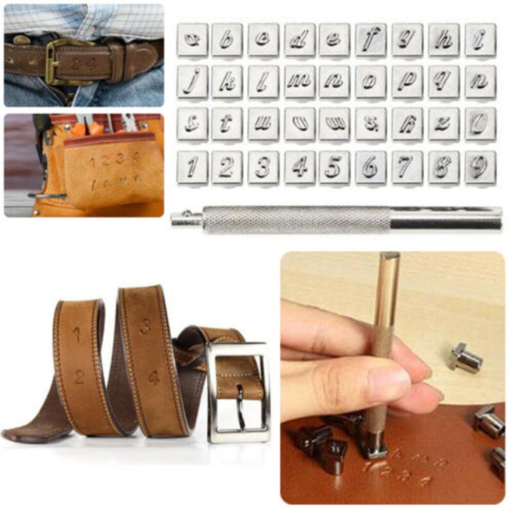 Juego de punzones de Sello de cuero con alfabeto y... – Grandado