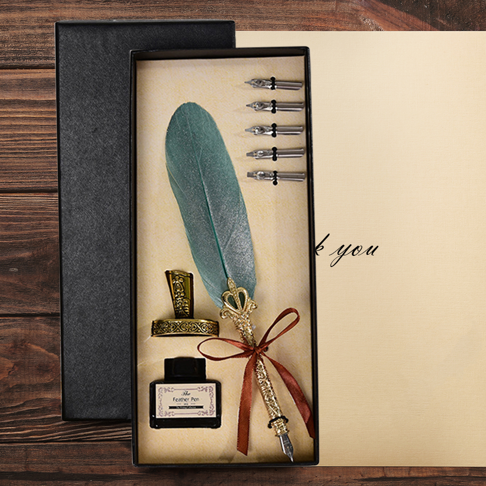 Retro Calligraphy Feather Dip Pen Vintage Writing ... – Grandado