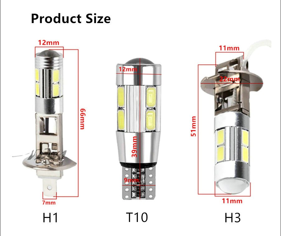 Led Light Car Fog Led High Power Lamp-H3 H1 5630 S... – Grandado
