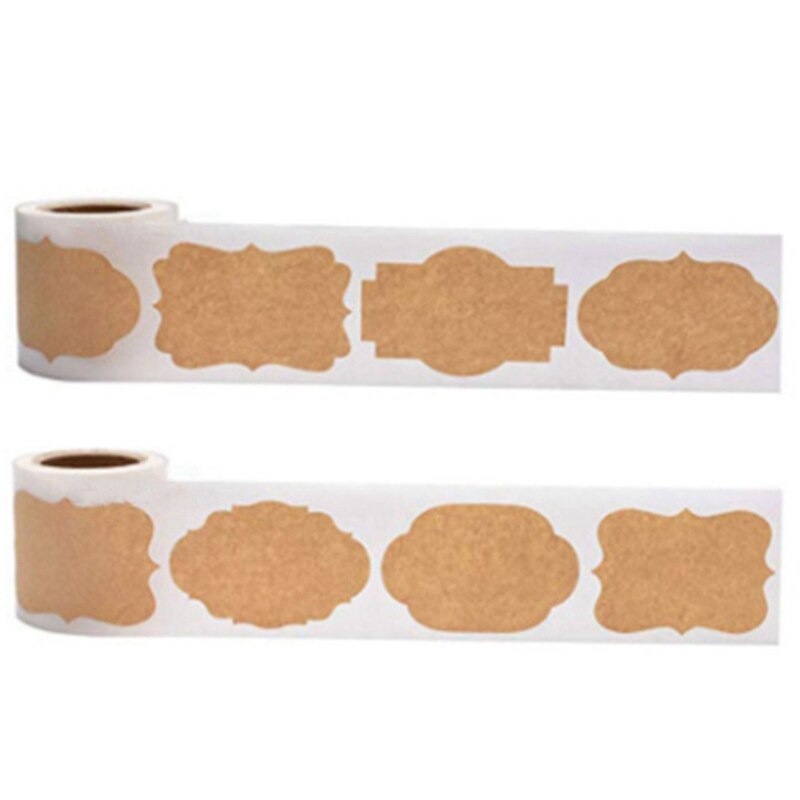 Blank Label Stickers Stickers Label Kraft Tags for... – Grandado