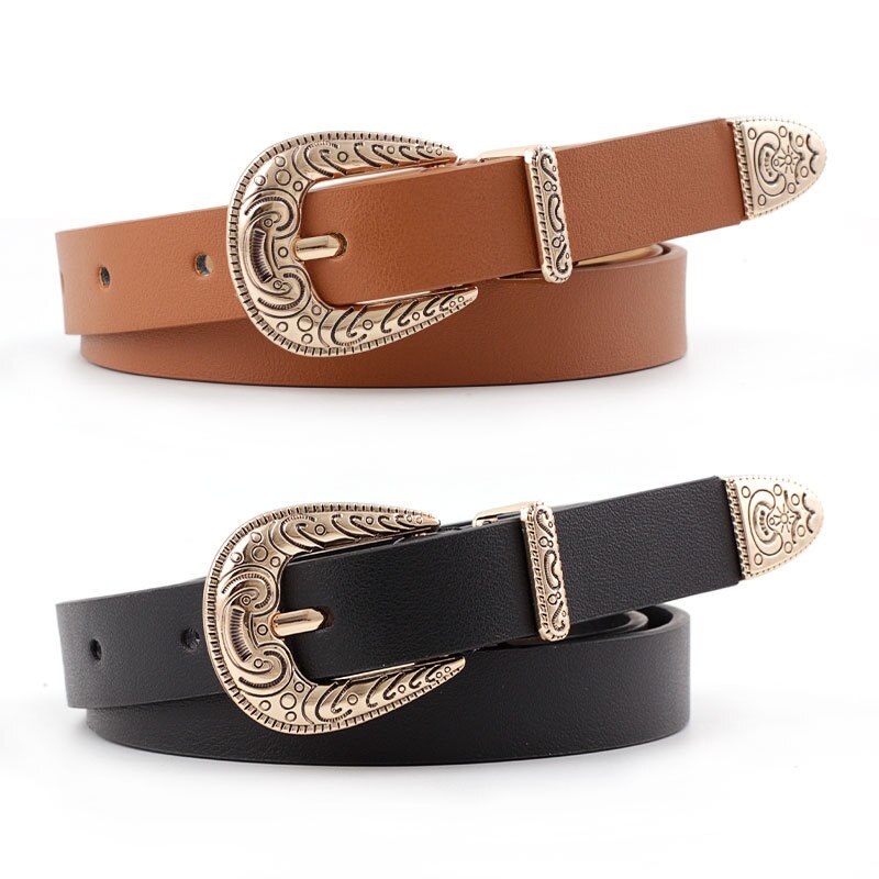 1.8cm width Luxury belt for women jeans pants Retr... – Grandado
