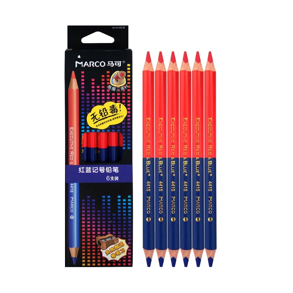 Marco Raffine 6pcs Double Head Jumbo Color Pencils... – Vicedeal