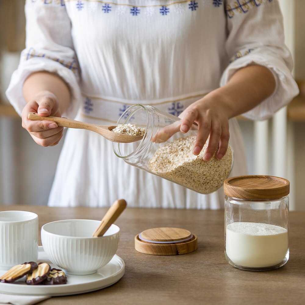 Japan Zakka Style Glass Spice Jar Kitchen Canister... – Grandado