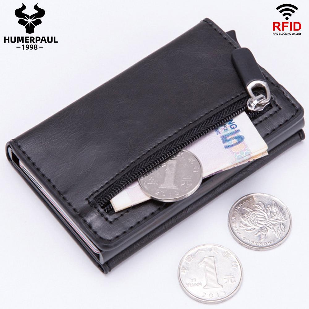 RFID Anti-theft Smart Wallet Men 6 Bits Card Case ... – Vicedeal