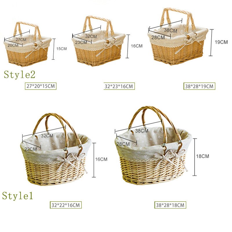 Moveable Handle Detachable Lining Rattan Storage B... – Grandado