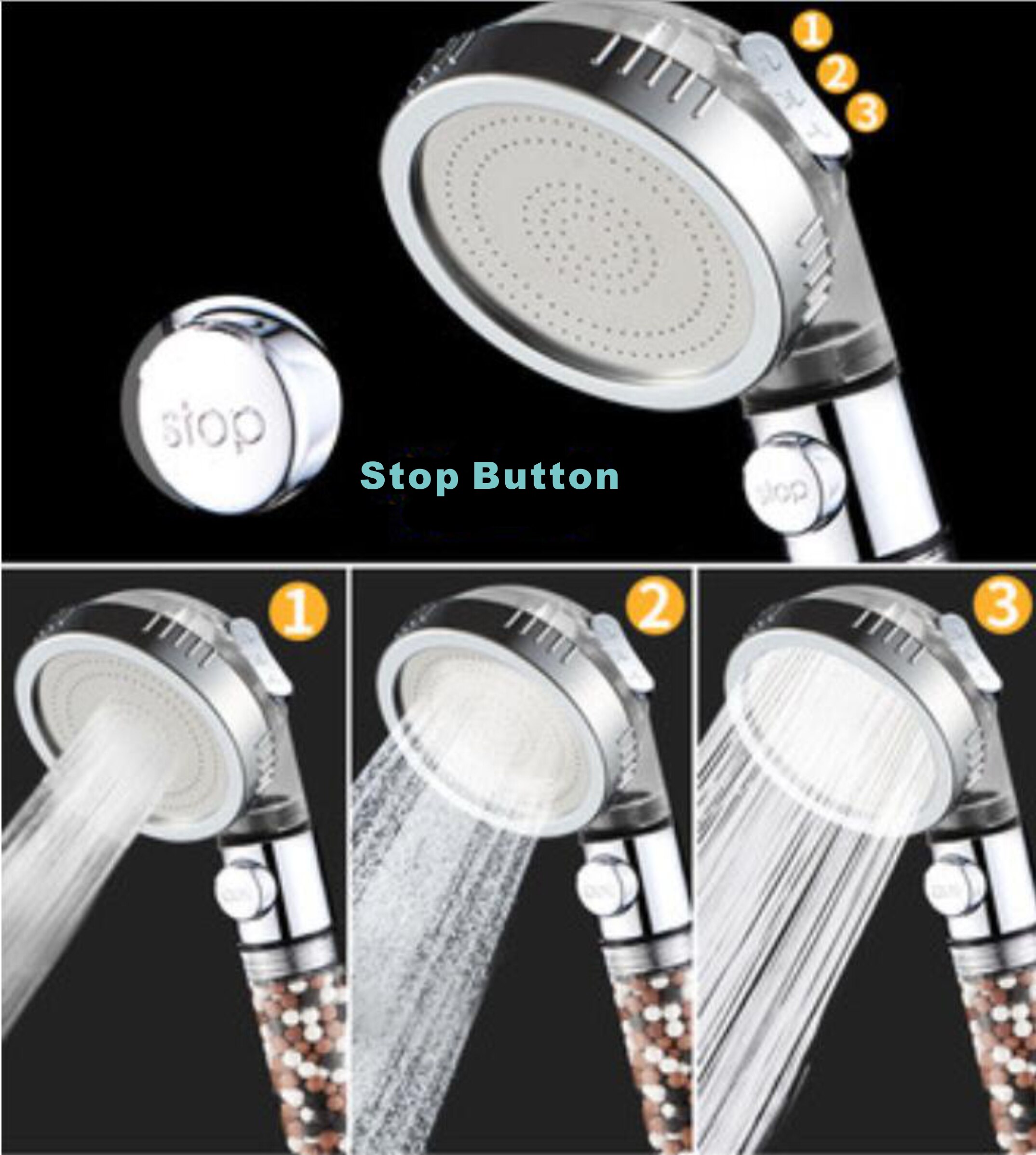 China Fabriek Badkamer 3 Modus Anion Filter ballen... – Grandado