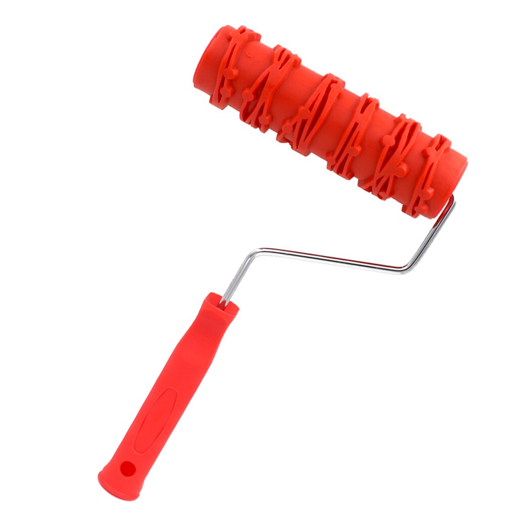 7" Inches Wall Paint Rollers Red Rubber DIY Emboss... – Vicedeal