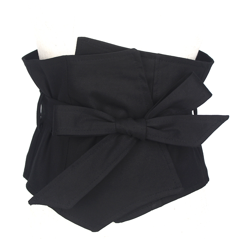 Brand Suit Fabric Dress Belts Women Black 19CM Wid... – Grandado