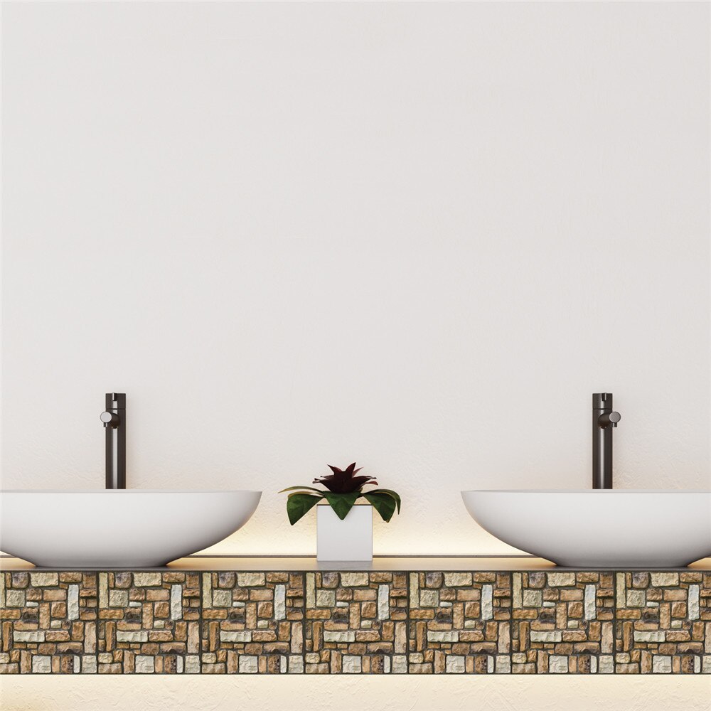 3D Behang Muur Sticker Decor Reliëf Bakstenen Simu... – Grandado